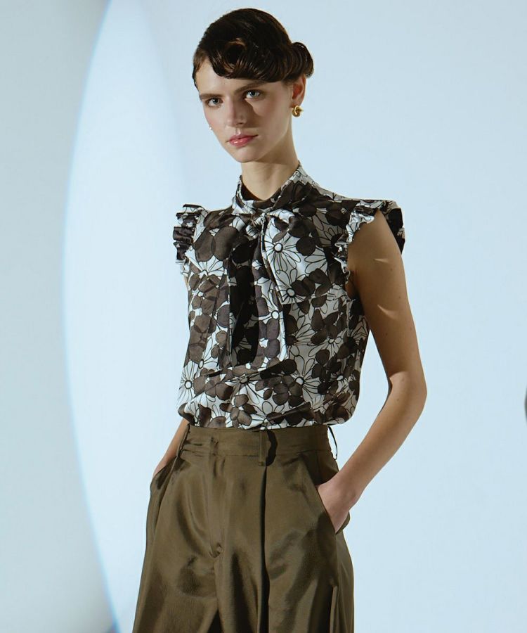 Sov. / ポリエステルツイルボウタイブラウス TOPS Night STORE | ダブルスタンダードクロージング公式通販