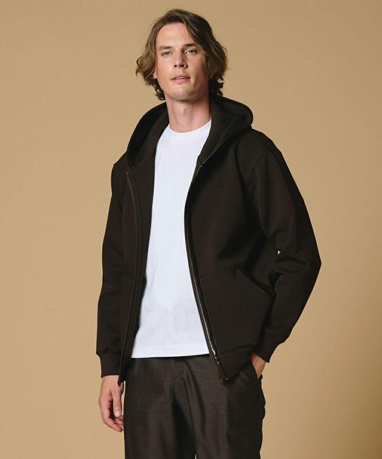 D/him レザーパイピング ストレッチジップパーカー(SALE) OUTERS Night STORE | ダブルスタンダードクロージング公式通販